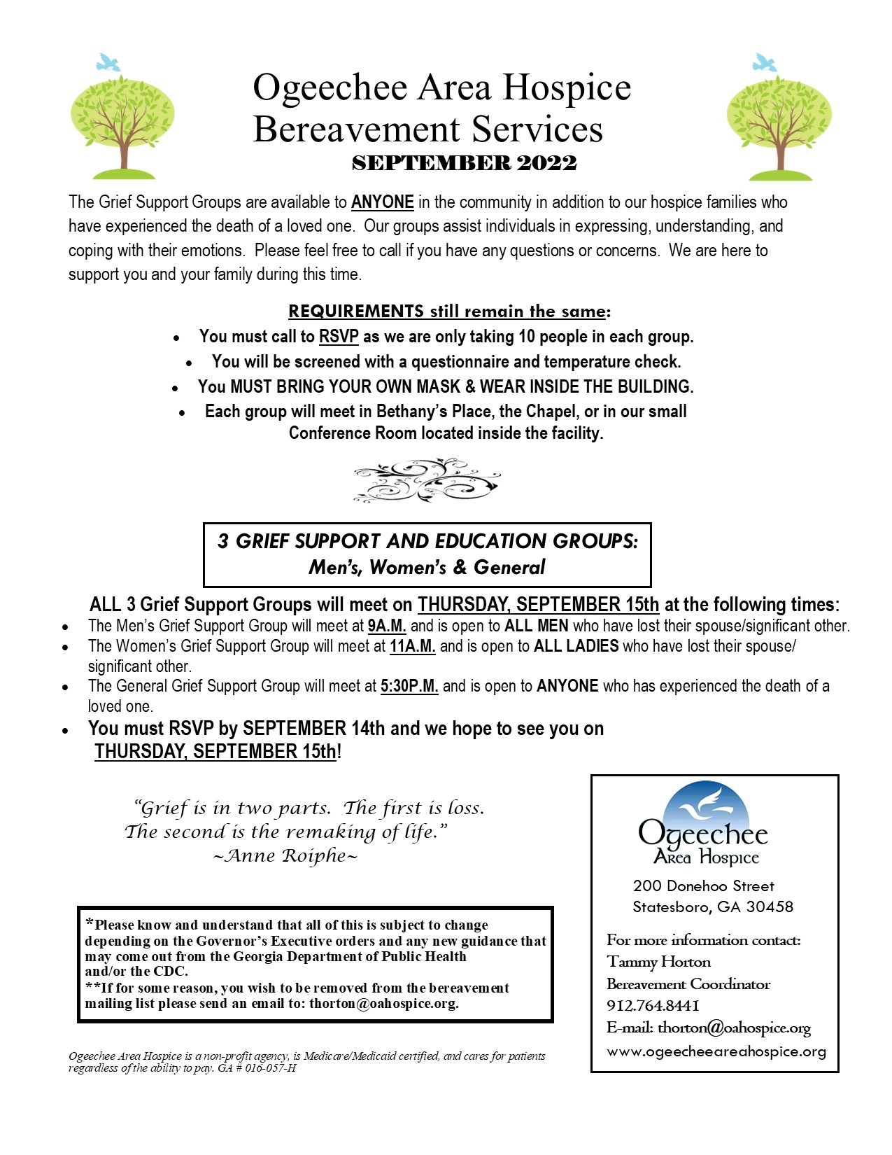 OA Hospice Bereavement Services – Ogeechee Area Hospice OA Hospice Bereavement Services – Ogeechee Area Hospice